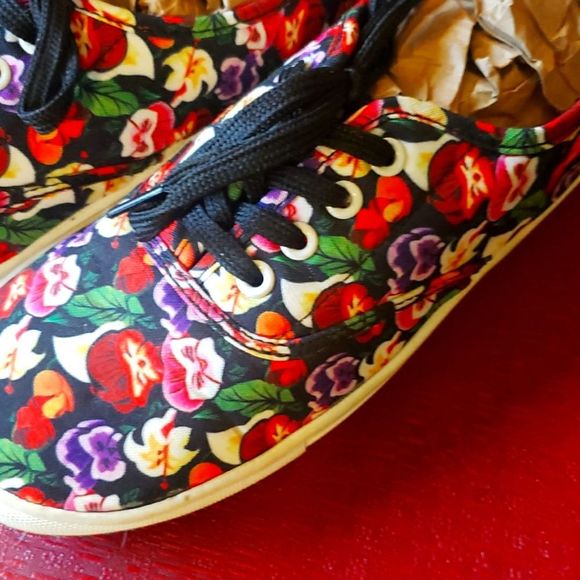 Disney | Shoes | Alice In Wonderland Pansies Flowersneakers | Poshmark